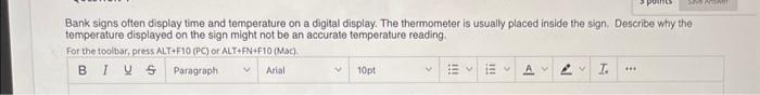 Solved Bank signs often display time and temperature on a | Chegg.com