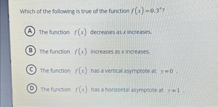 Solved Which of the following is true of the function | Chegg.com