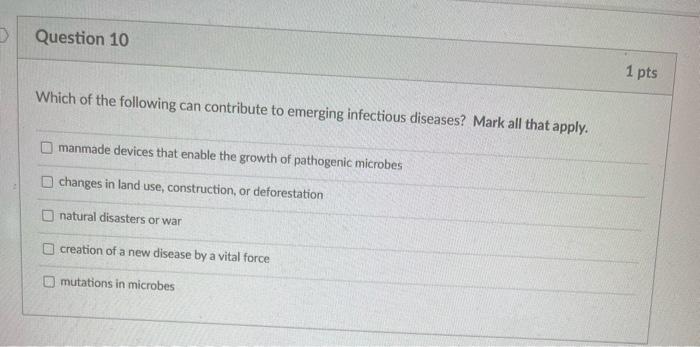 Solved Which of the following can contribute to emerging | Chegg.com