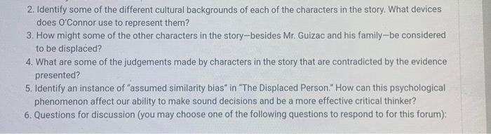 2. Identify some of the different cultural | Chegg.com