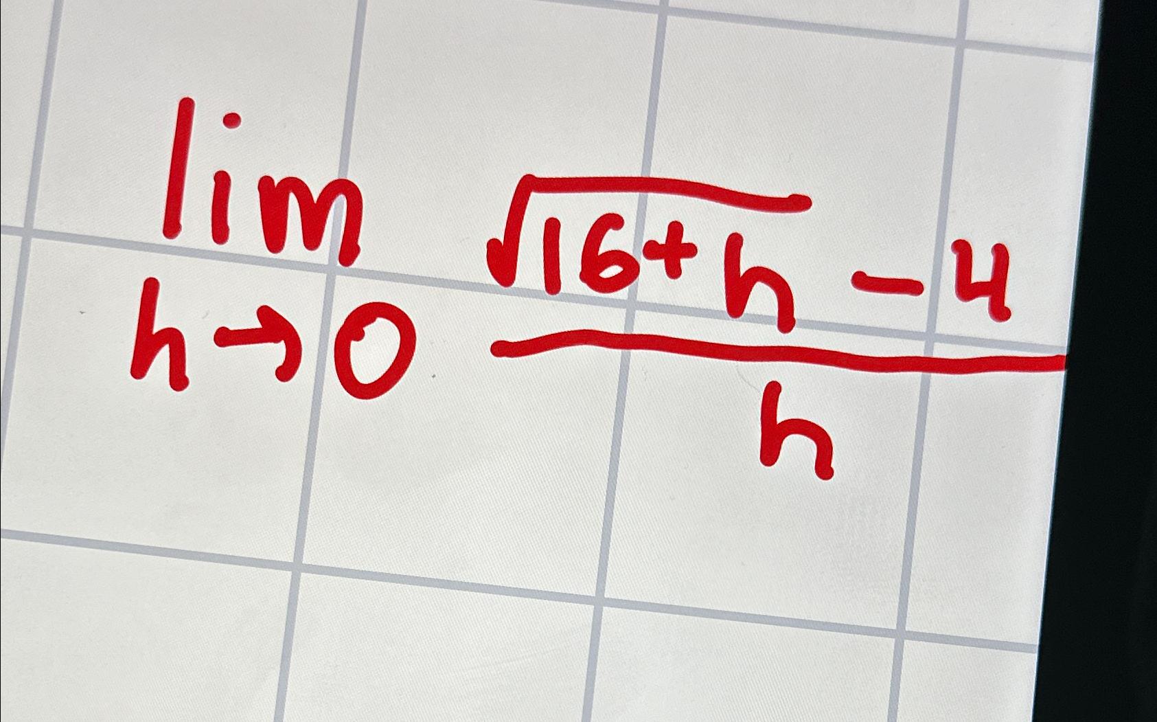 Solved limh→016+h2-4h | Chegg.com