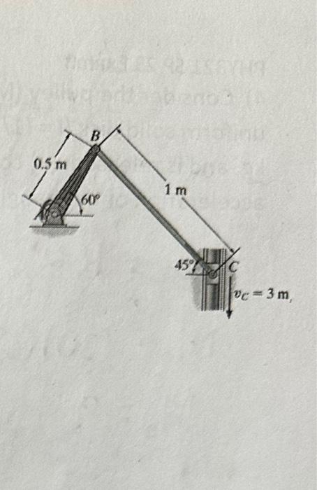 Solved If the slider block C is moving at 3m/s, determine | Chegg.com