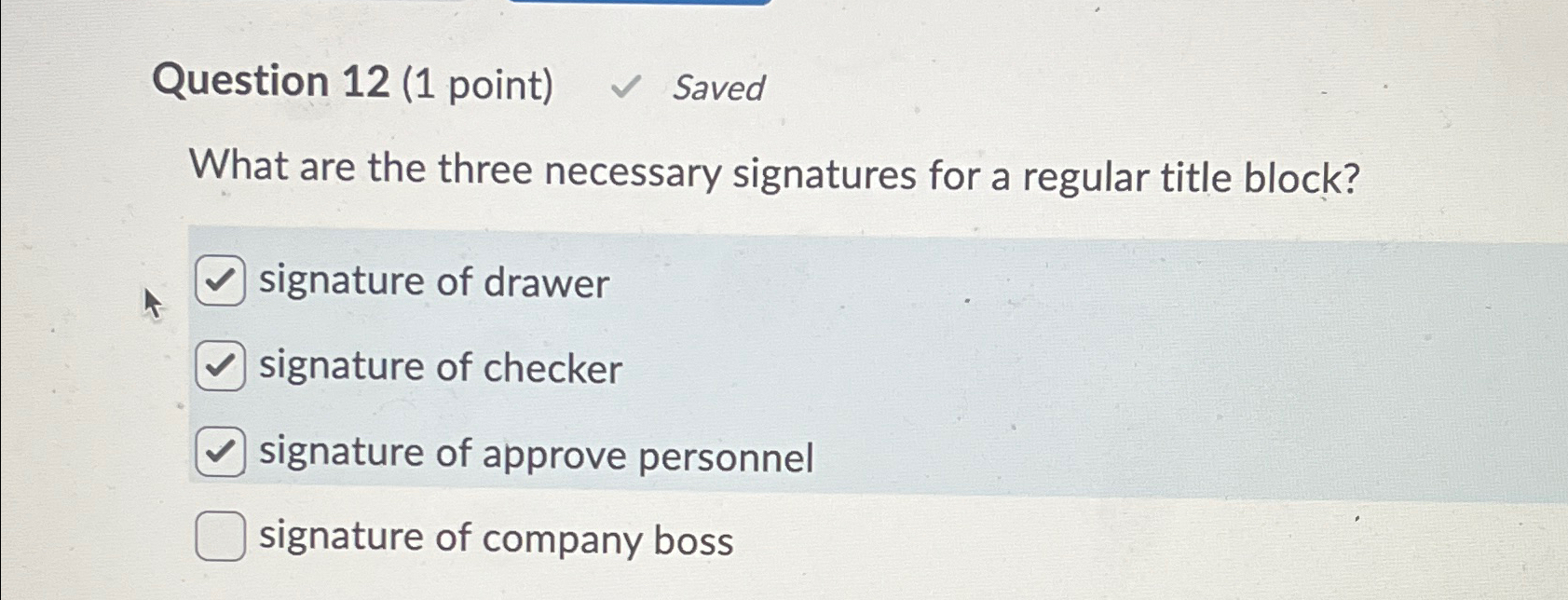 Solved Question 12 (1 ﻿point) ﻿SavedWhat are the three | Chegg.com