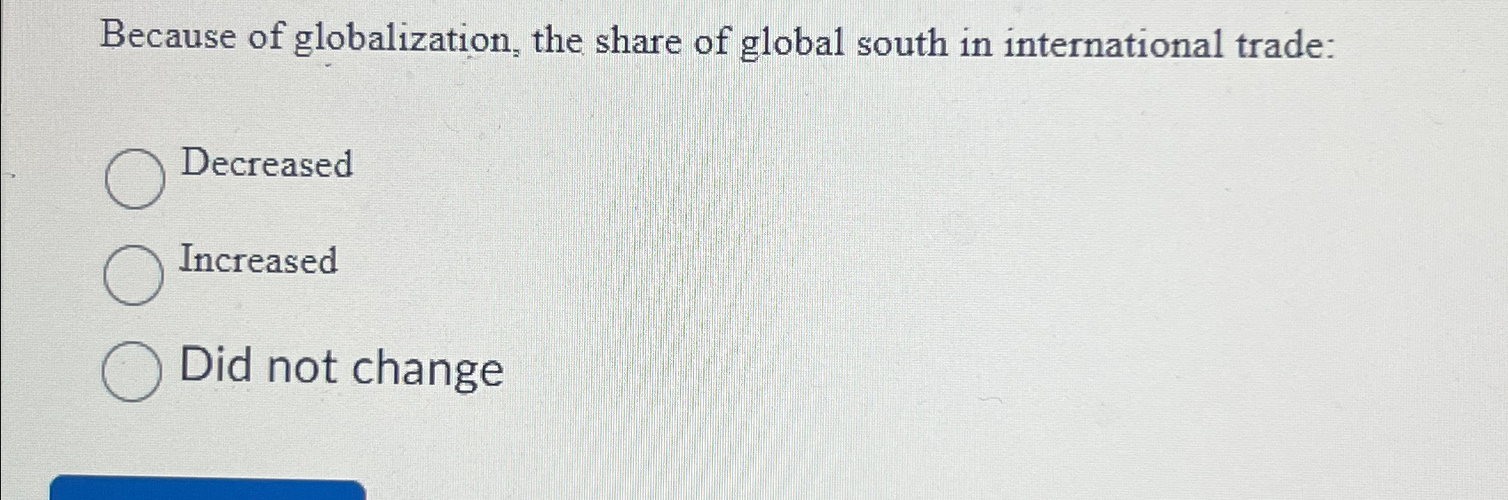 Solved Because of globalization, the share of global south | Chegg.com