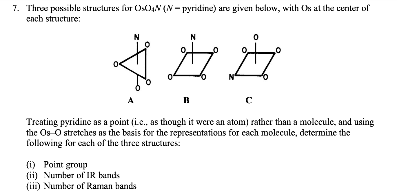 Solved Three possible structures for pyridine | Chegg.com