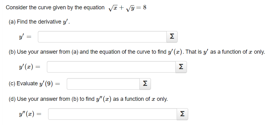Solved Consider the curve given by the equation | Chegg.com