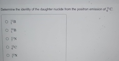 Solved Determine the identity of the daughter nuclide from | Chegg.com