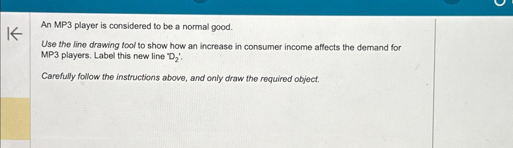 Solved An MP3 ﻿player is considered to be a normal good.Use | Chegg.com