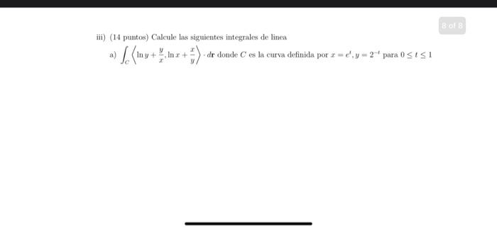 Solved Calculate the following linear integrals.Integral | Chegg.com