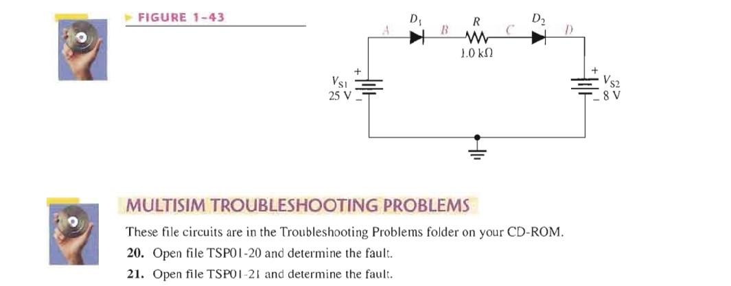 MULTISIM TROUBLESHOOTING PROBLEMS These file circuits | Chegg.com