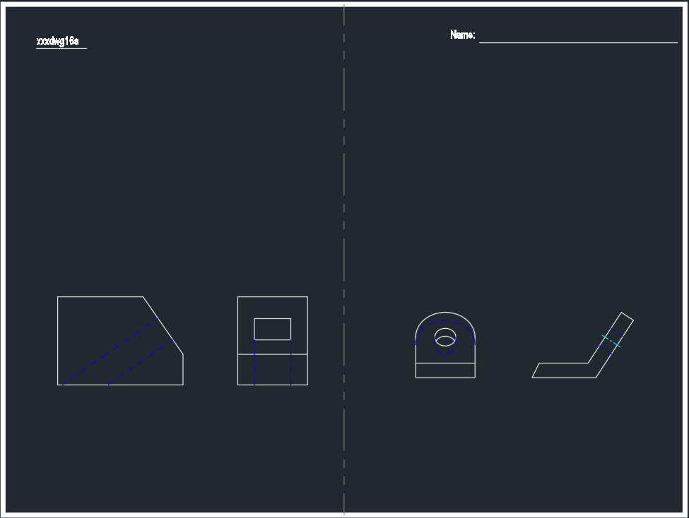 Solved 16-A : Create the required auxiliary views. (draw the | Chegg.com