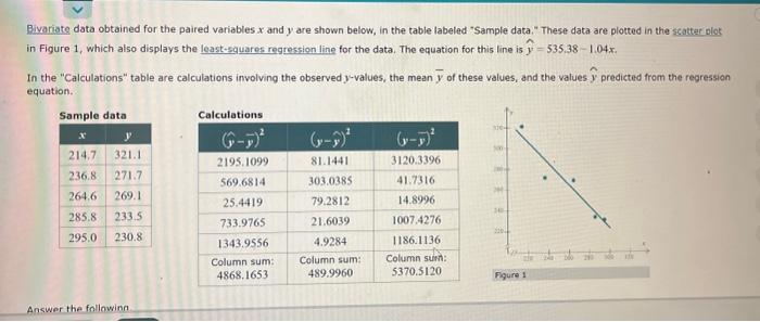 Solved (a) The least-squares regression line given above is | Chegg.com Solved (a) The least-squares regression line given above is | Chegg.com