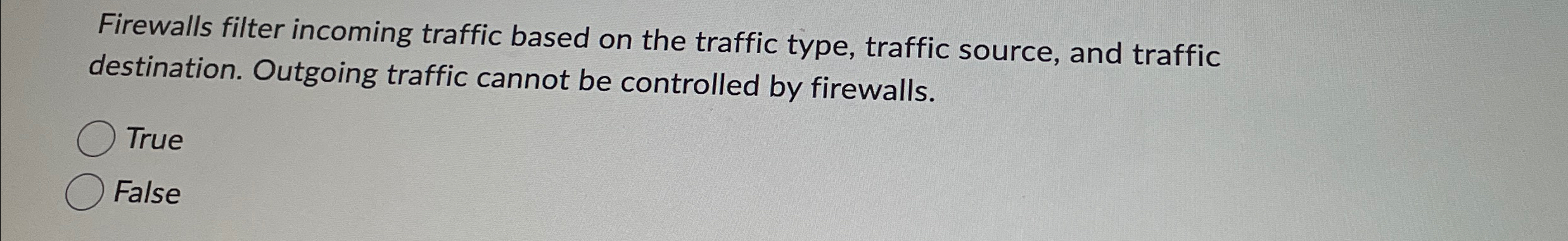 Solved Firewalls filter incoming traffic based on the | Chegg.com