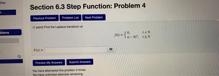Solved Step Section 6 3 Step Function Problem 4 Previous