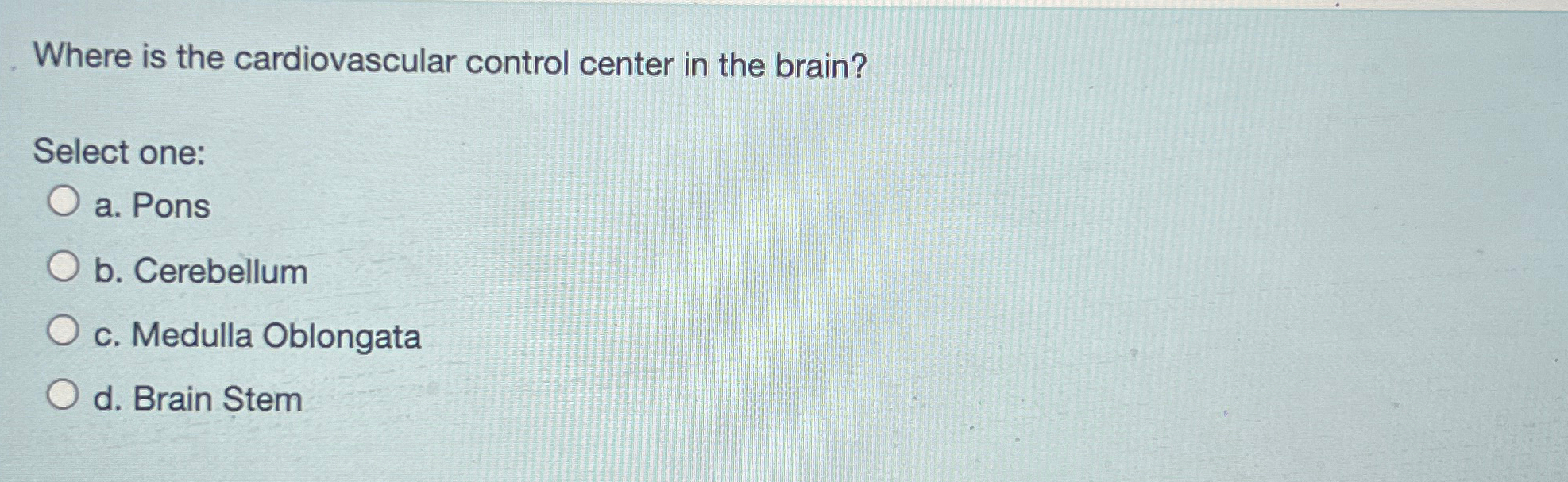 Solved Where is the cardiovascular control center in the | Chegg.com