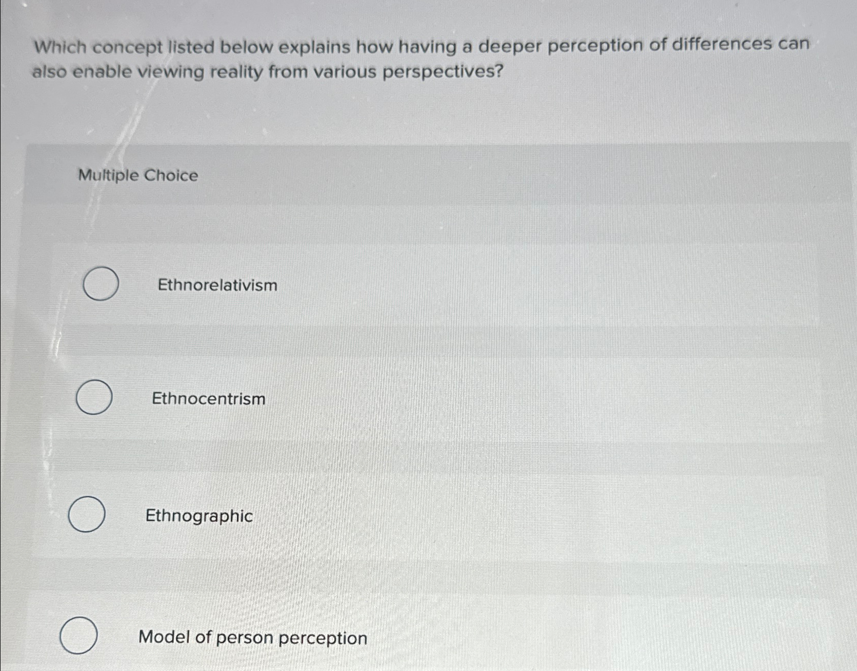 Solved Which concept listed below explains how having a | Chegg.com