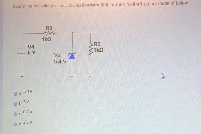 Solved Determine the voltage across the load resistor (R5) | Chegg.com
