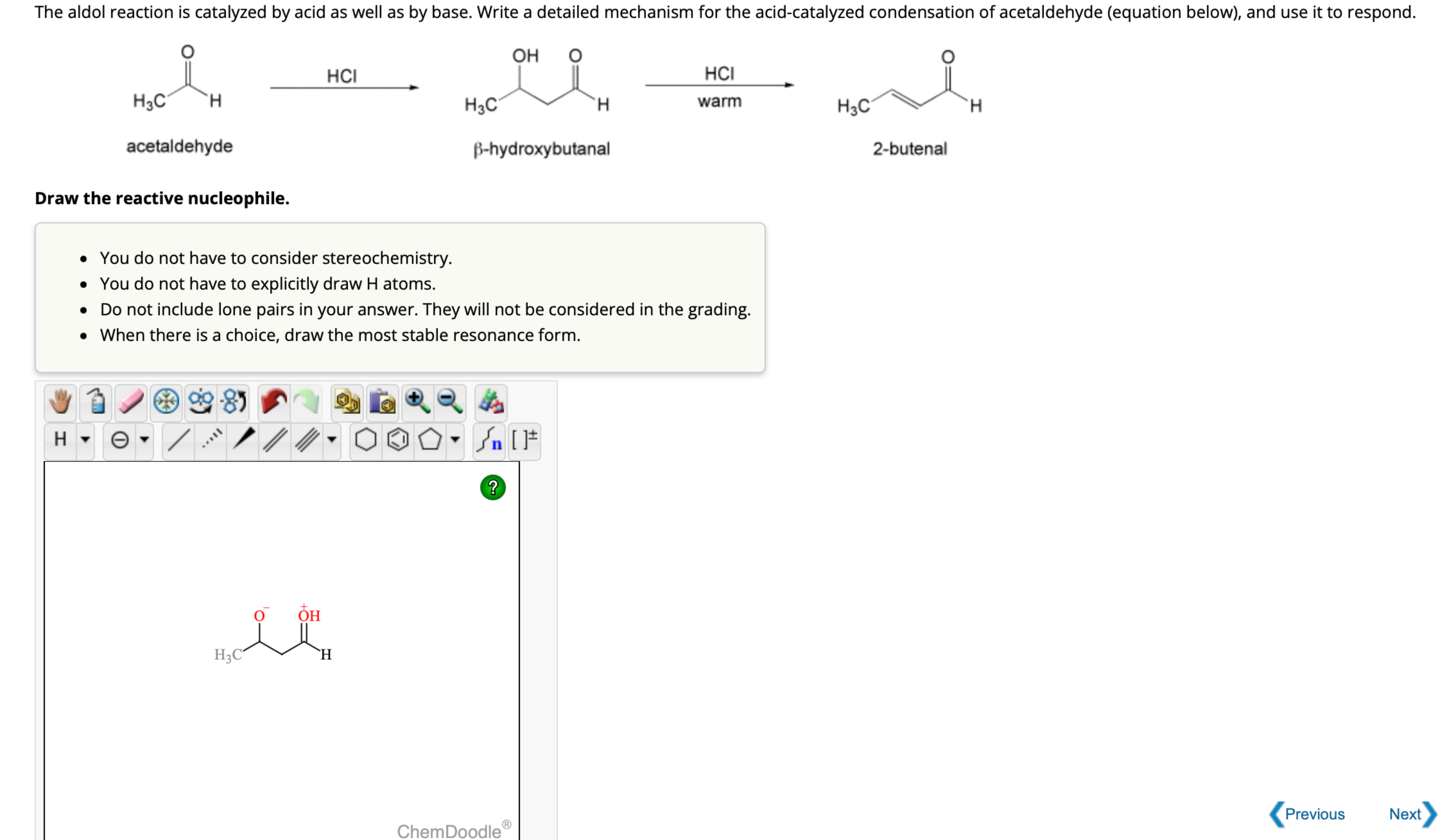 Solved DRAW THE REACTIVE NUCLEOPHILE FOR THE CHEMICAL | Chegg.com