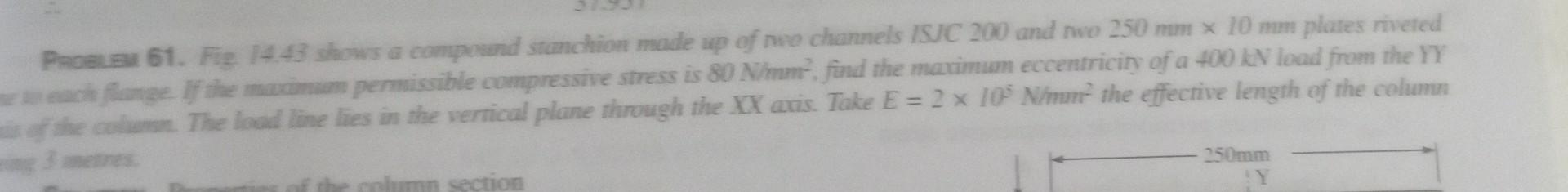 Solved Proeseu 61. Fig 14.43 shows a compound stanchion made | Chegg.com