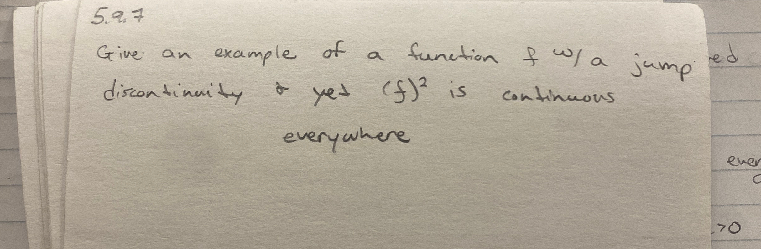 Solved 5.9 .7Give an example of a function f ﻿w/ ﻿a jump | Chegg.com