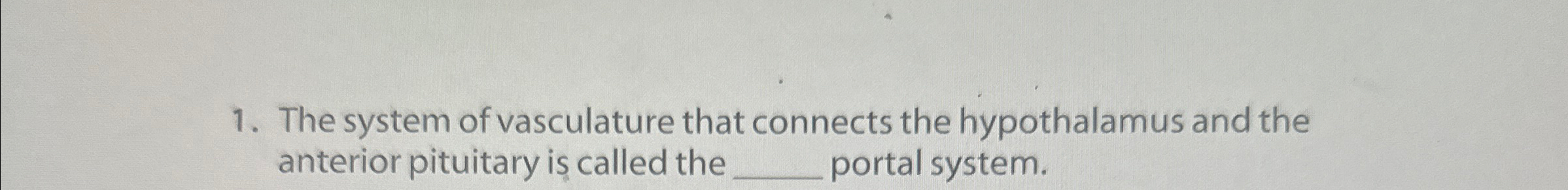 Solved The system of vasculature that connects the | Chegg.com
