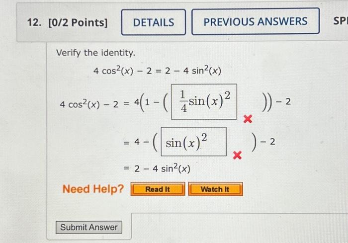 Solved Verify the identity. tan(u)cos(u)sec(u)=cot(u) Use a | Chegg.com