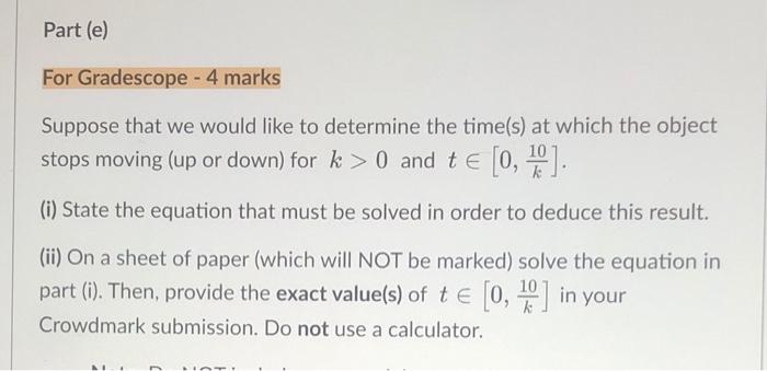 Solved For Gradescope - 4 marks Suppose that we would like | Chegg.com