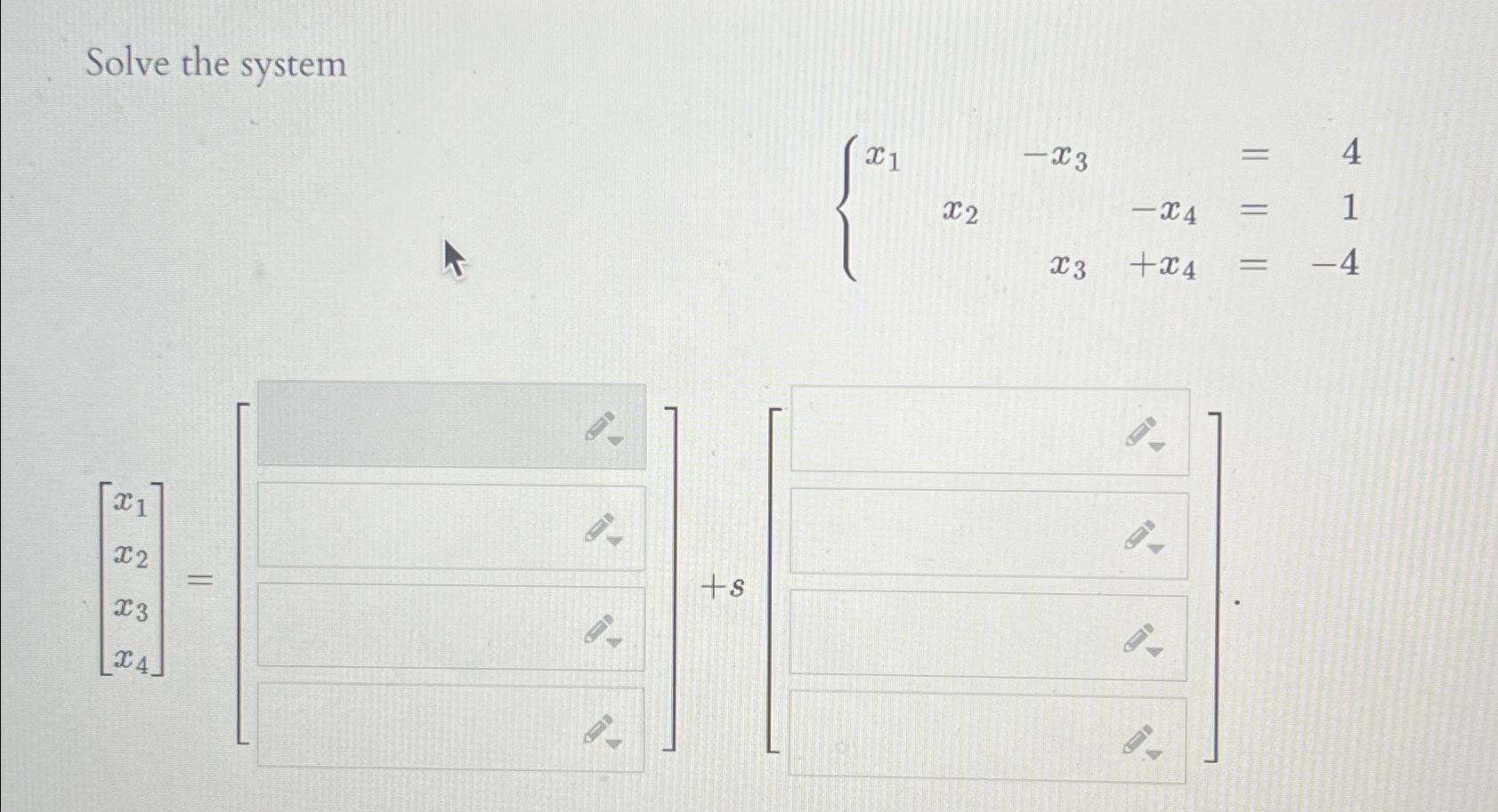 Solved Solve the system | Chegg.com