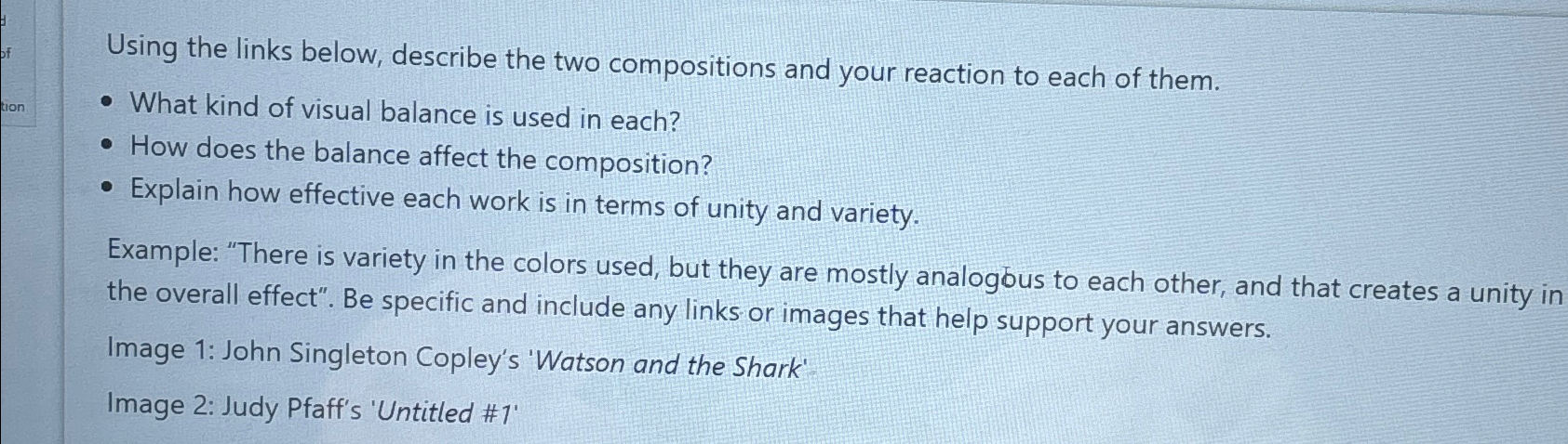 Solved Using the links below, describe the two compositions | Chegg.com