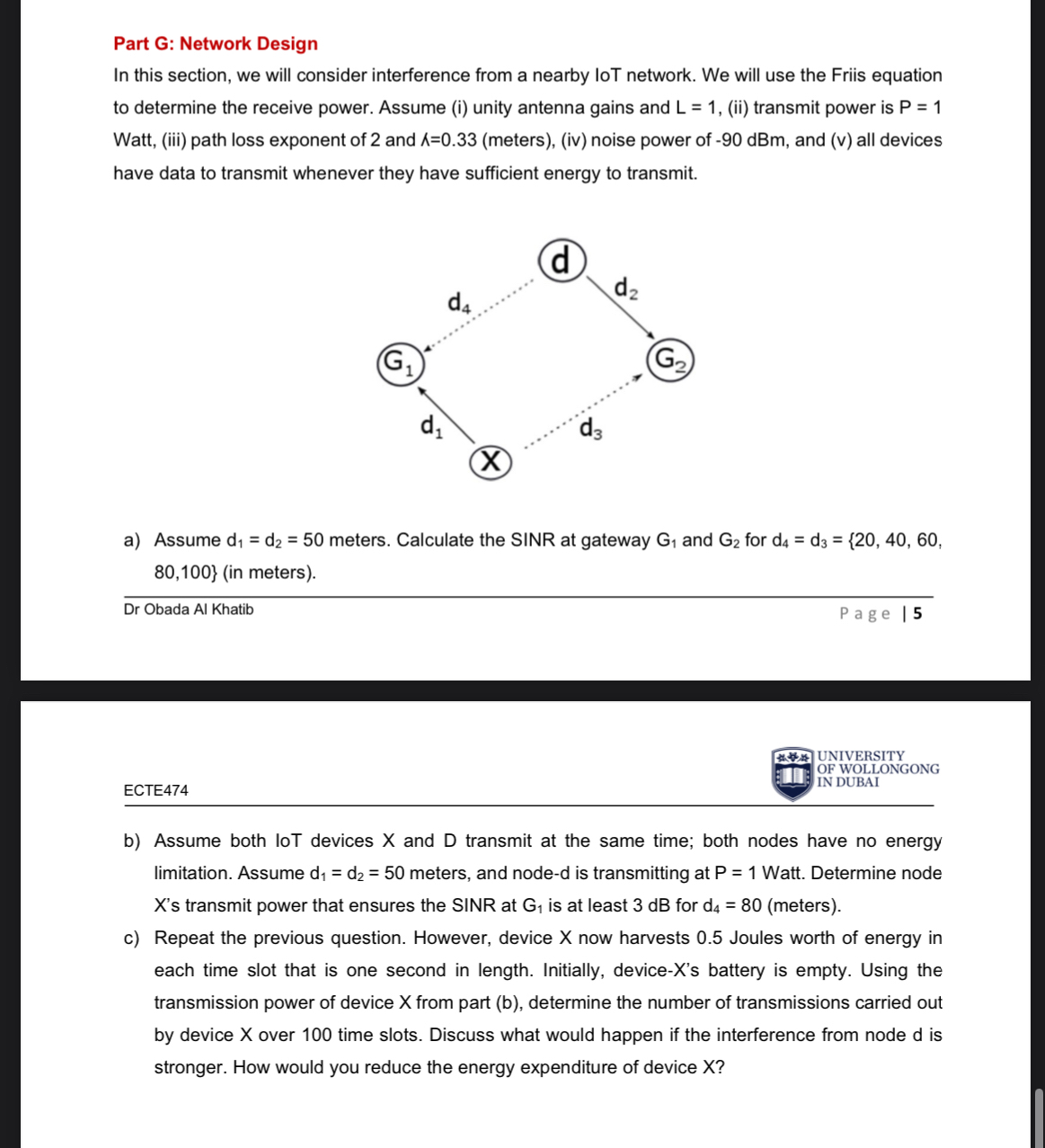 Solved Part G: Network DesignIn this section, we will | Chegg.com