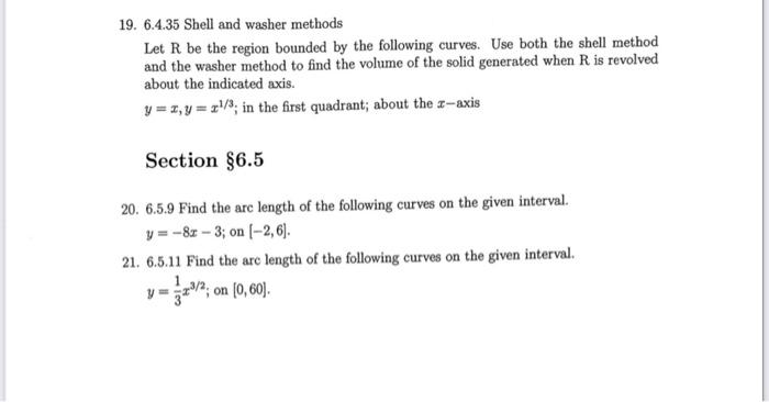 Solved 19. 6.4.35 Shell and washer methods Let R be the | Chegg.com