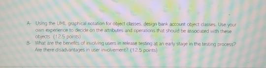 Solved A. Using the UML graphical notation for object | Chegg.com