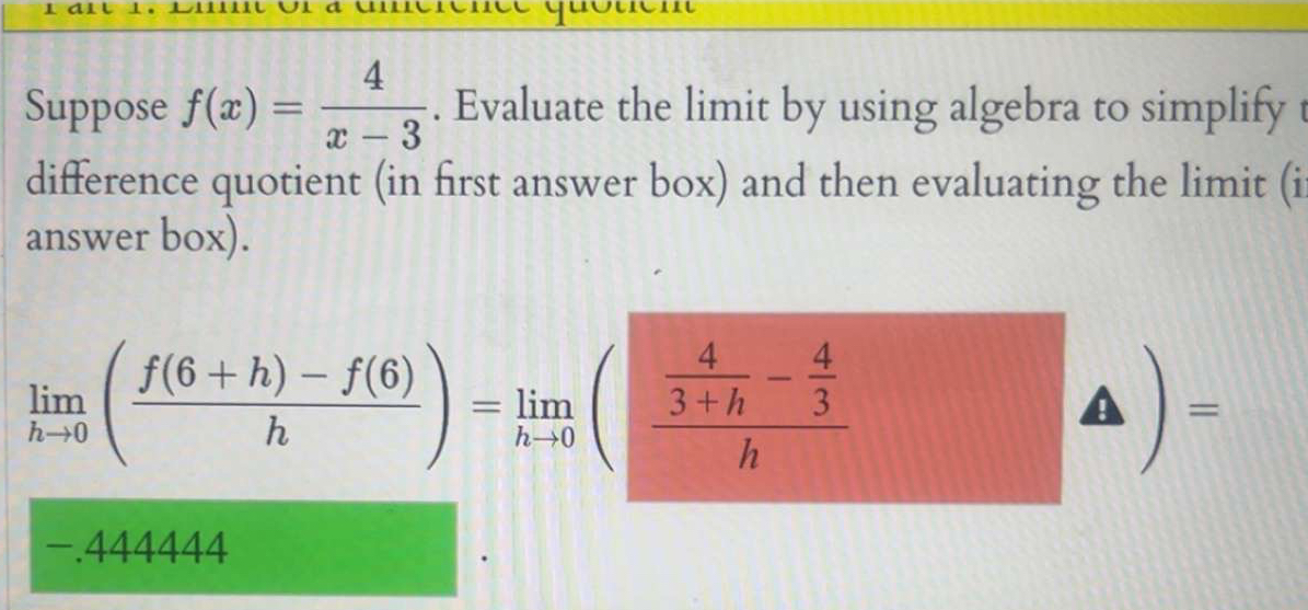 Solved Suppose f(x)=4x-3. ﻿Evaluate the limit by using | Chegg.com