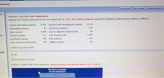 Solved CALCULATOR FULL SCREEN PRINTER VERSION BACK NEXT | Chegg.com