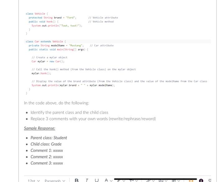 Solved In the code above, do the following: - Identify the | Chegg.com