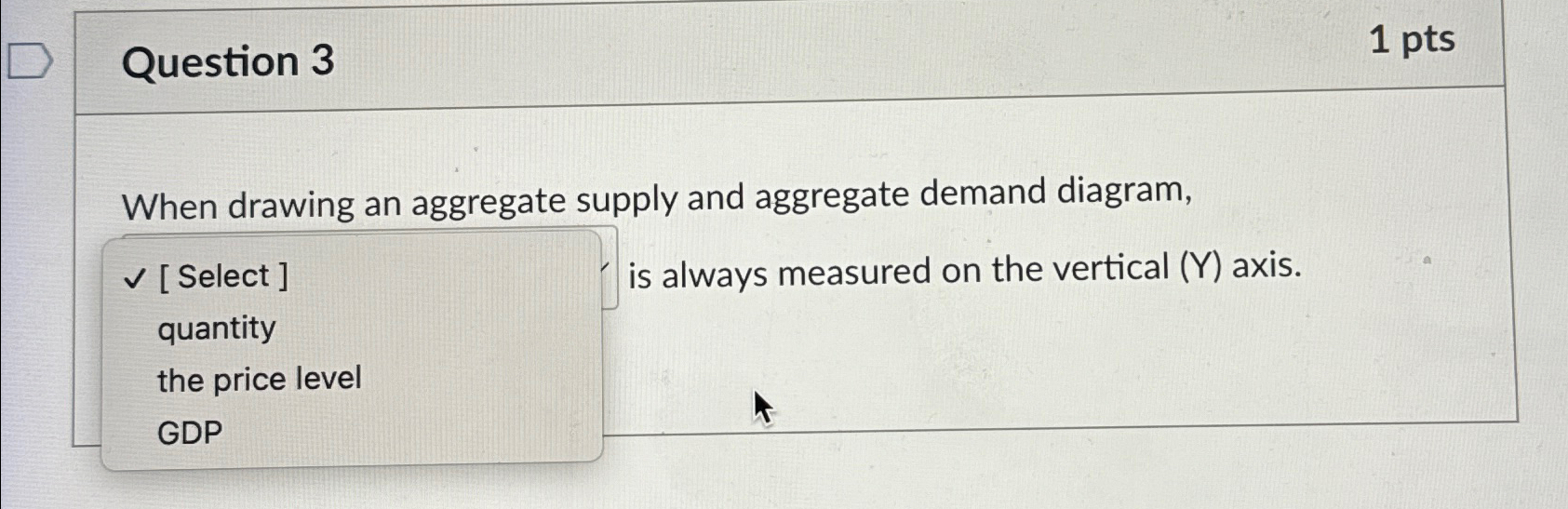Solved Question 31 ﻿ptsWhen drawing an aggregate supply and | Chegg.com