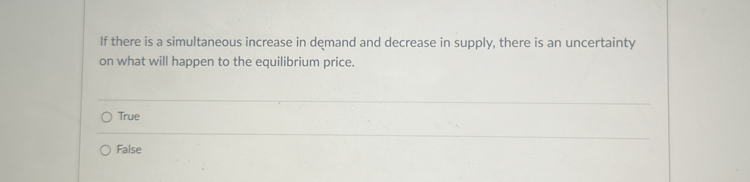 Solved If there is a simultaneous increase in demand and | Chegg.com