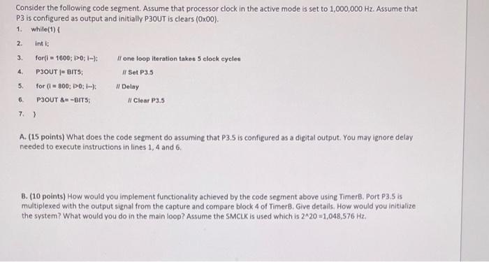 Solved 2. Consider the following code segment. Assume that | Chegg.com