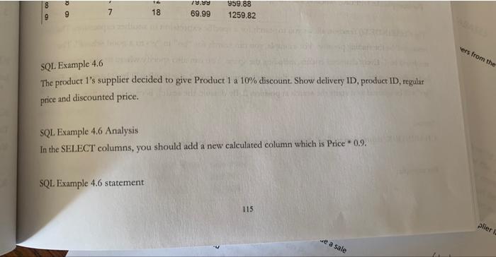 Exercise 4.1 Display all products that have the word | Chegg.com