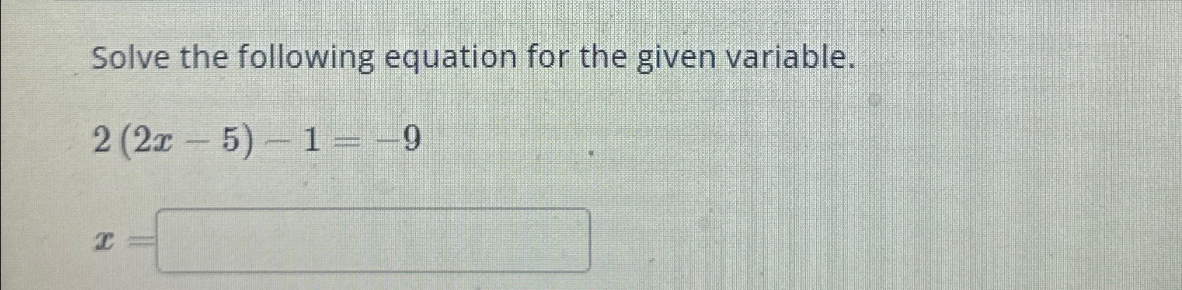Solved Solve the following equation for the given | Chegg.com