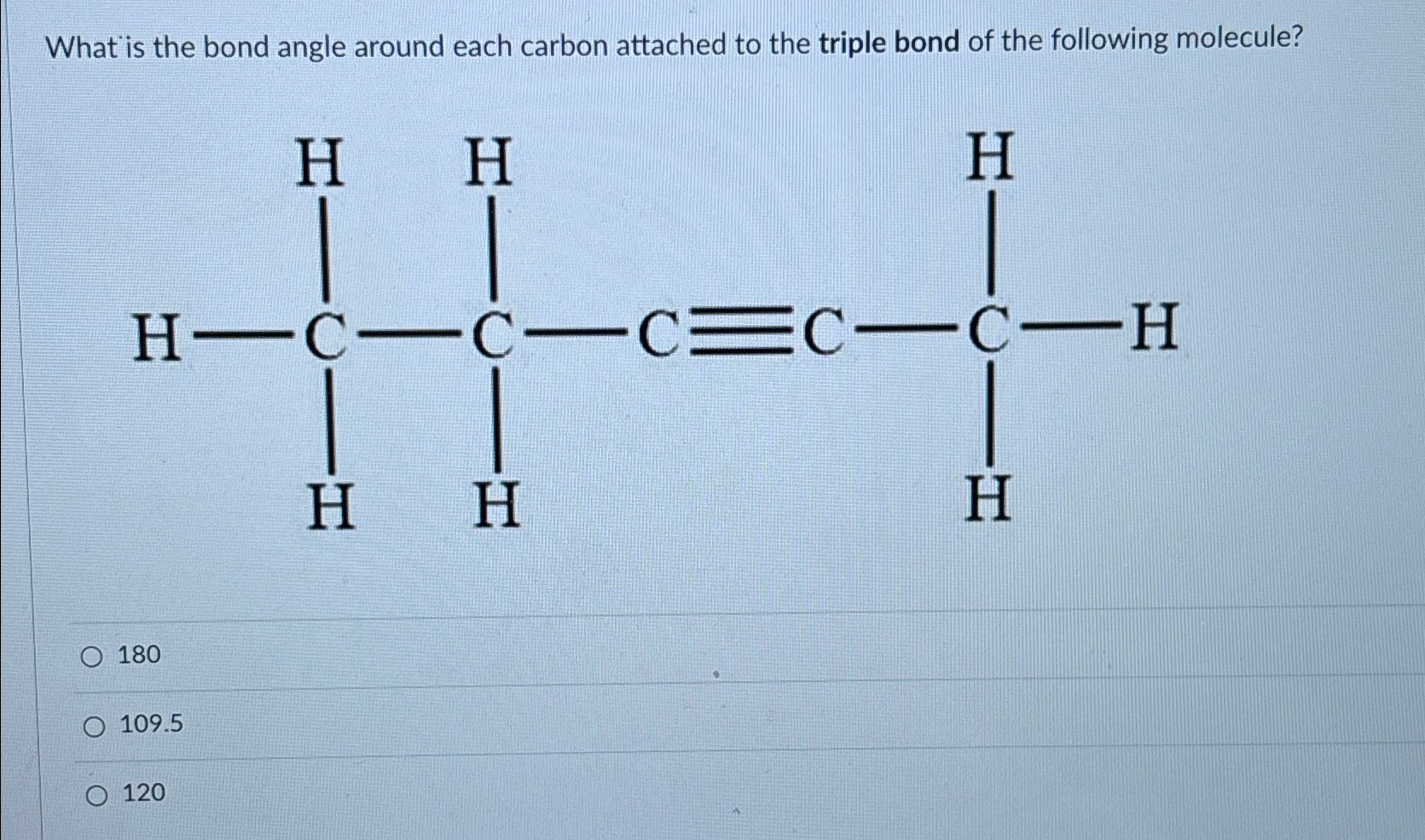 Solved What is the bond angle around each carbon attached to | Chegg.com