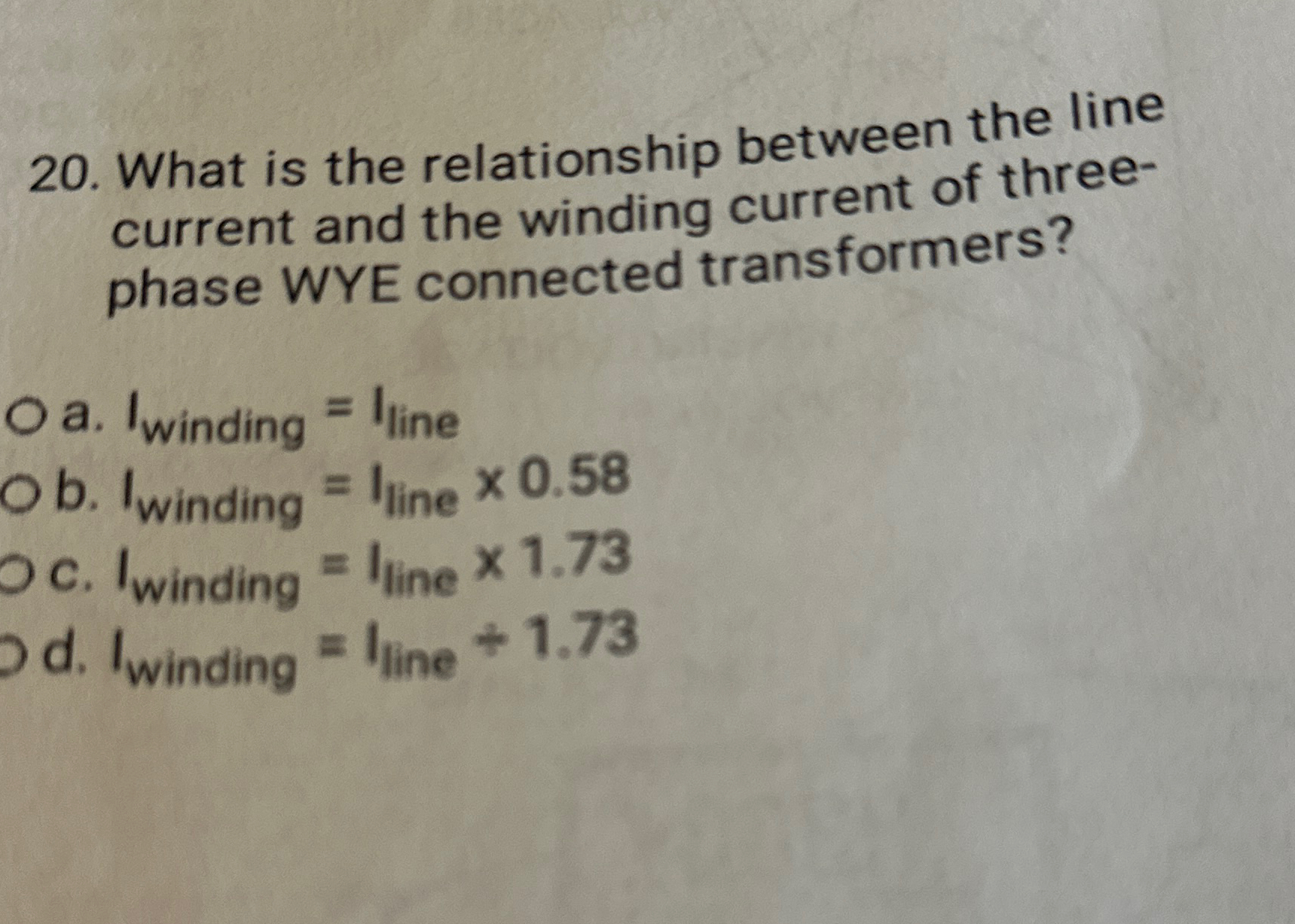 Solved What is the relationship between the line current and | Chegg.com