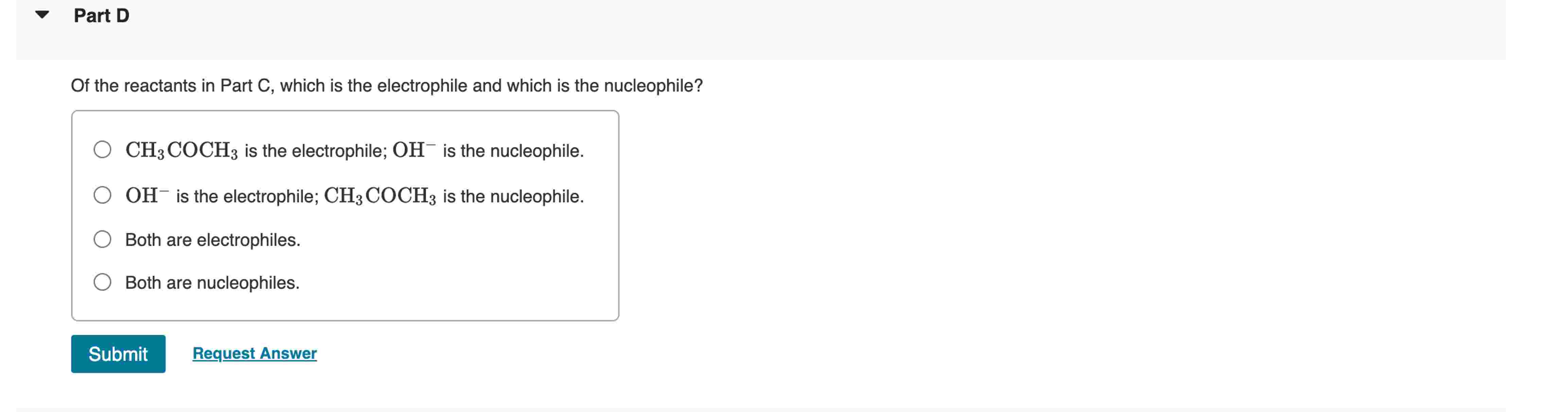 Solved Of ﻿the reactants in ﻿Part C, ﻿which is ﻿the | Chegg.com