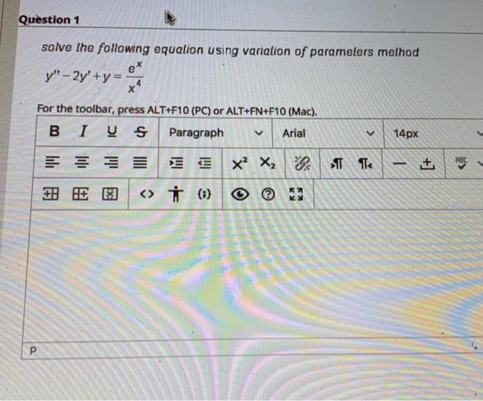 Solved Question 1 solve the following equalion using | Chegg.com