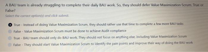 Solved A BAU team is already struggling to complete their | Chegg.com