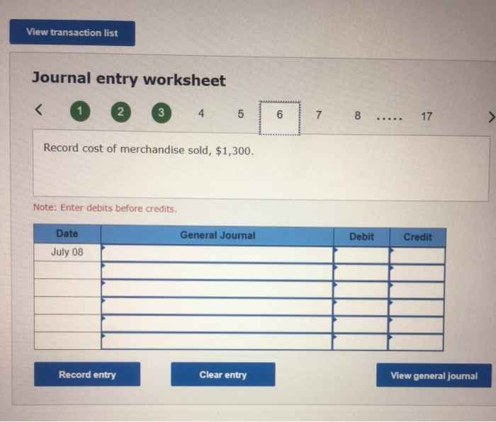 Solved Journal entry worksheet