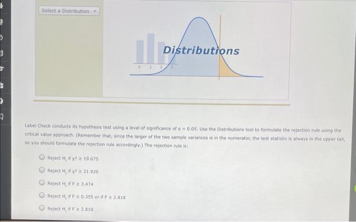 Solved 5 Hypothesis Testing About Two Population Variances