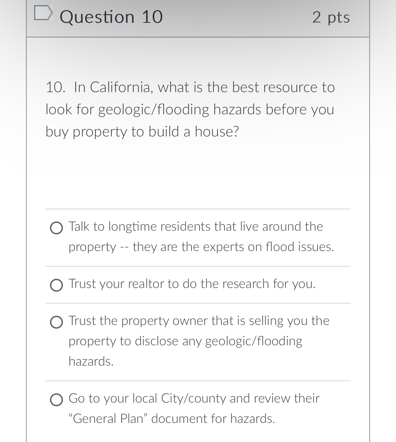 Solved Question 102 ﻿pts10. ﻿In California, what is the best | Chegg.com