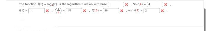 Solved The function f(x) = log4(x) is the logarithm function | Chegg.com