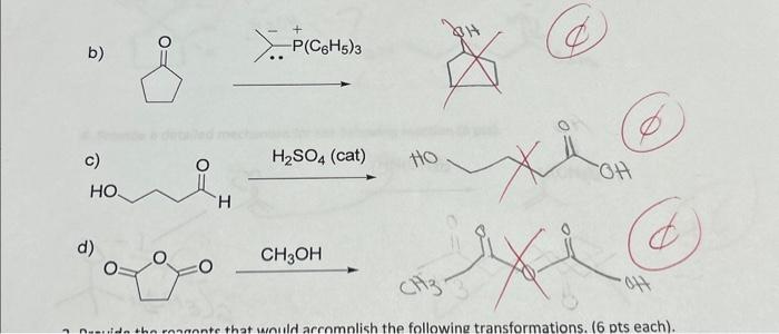 Solved b) ⋯−P(C6H5)3 c) d) | Chegg.com